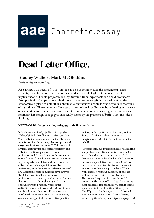 (PDF) Dead Letter Office