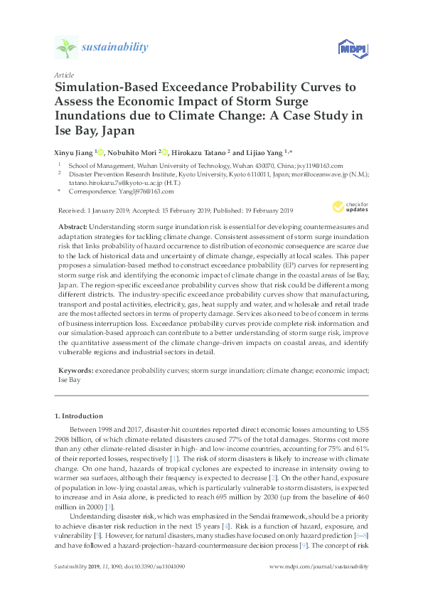 (PDF) Simulation-Based Exceedance Probability Curves to Assess the ...