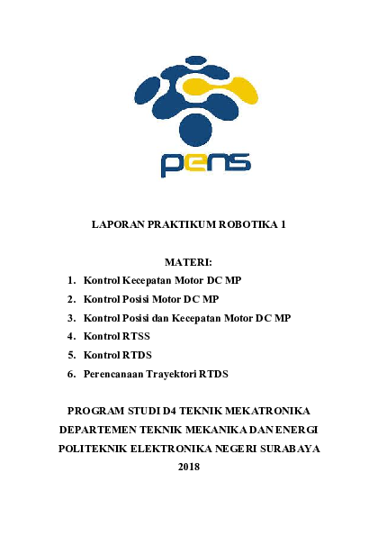 (PDF) robotika - robot tangan satu sendi, kontrol kecepatan motor DC MP