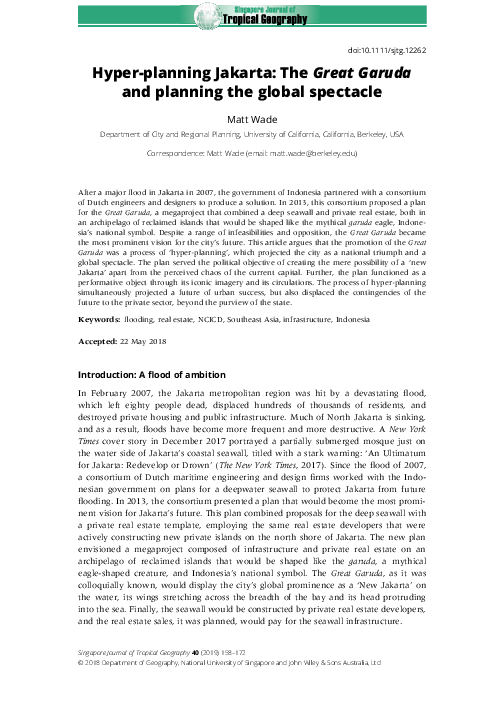(PDF) Hyper-planning Jakarta: The Great Garuda and planning the global ...