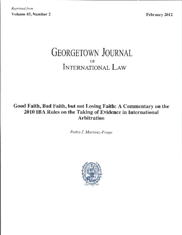 (PDF) Good Faith, Bad Faith, but Not Losing Faith: A Commentary on the ...