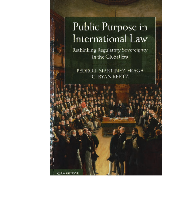 (PDF) Public Purpose in International Law: Rethinking Regulatory ...