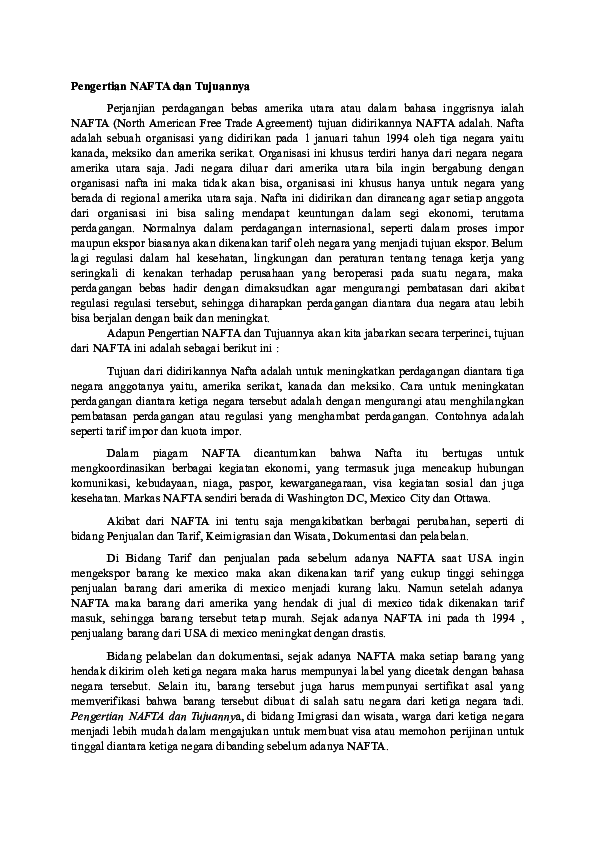 (DOC) Materi Nafta Dan Cafta