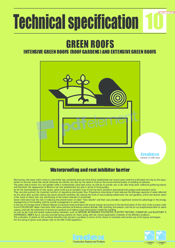 (PDF) GREEN ROOFS Technical Specification Technical specification