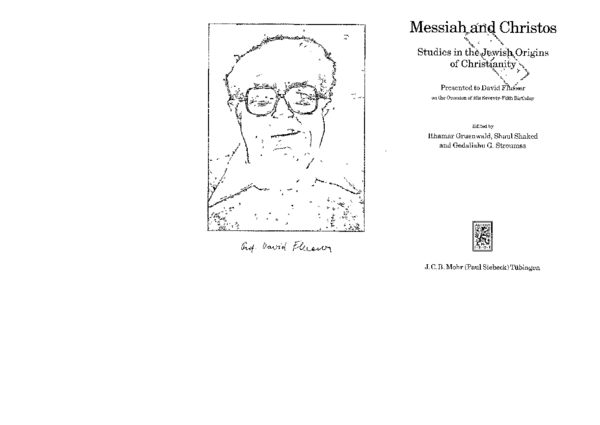 (PDF) *Messiah and Christos: Studies in the Jewish Origins of ...