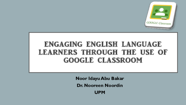 (PDF) ENGAGING ENGLISH LANGUAGE LEARNERS THROUGH THE USE OF GOOGLE ...