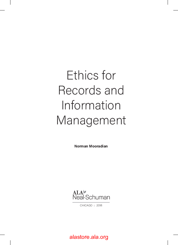 (PDF) Ethics for Records and Information Management