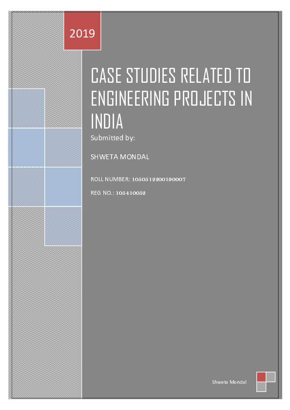 (PDF) CASE STUDIES RELATED TO ENGINEERING PROJECTS IN INDIA