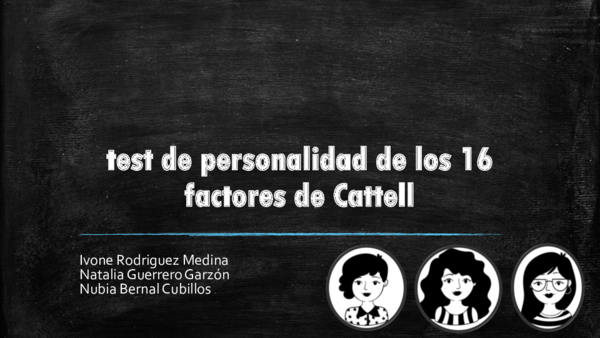(PPT) Test de personalidad de los 16 factores