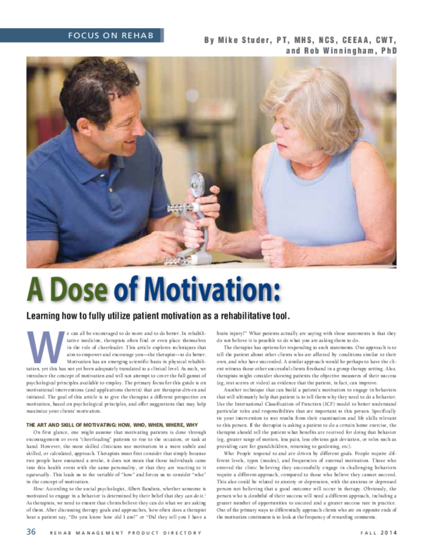(PDF) A Dose of Motivation: Learning How to Fully Utilize Patient ...