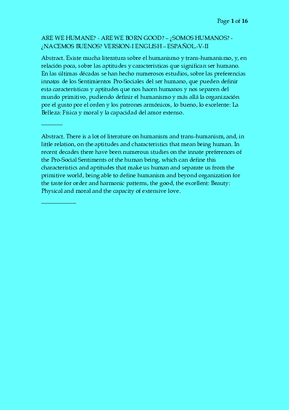 (DOC) ,,,V III ARE WE HUMANE IMAGEN ARE WE BORN GOOD – SOMOS HUMANOS ...