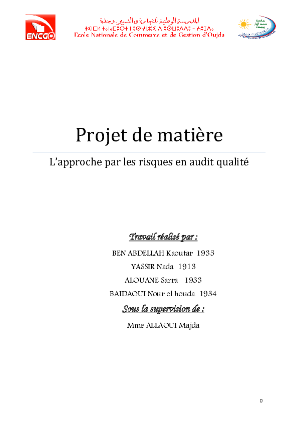 (PDF) Projet de matière