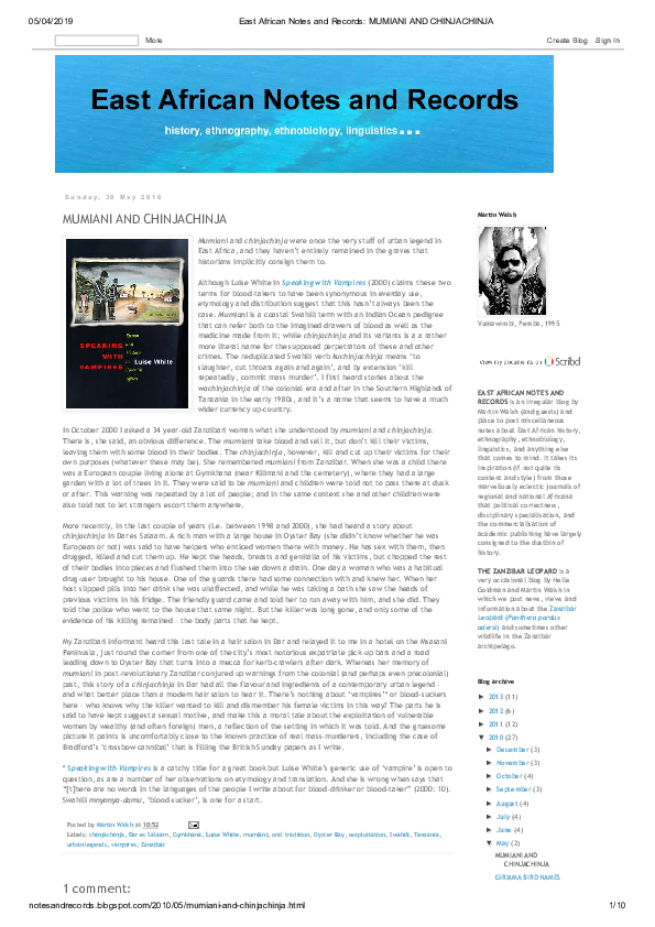 (PDF) Mumiani and chinjachinja
