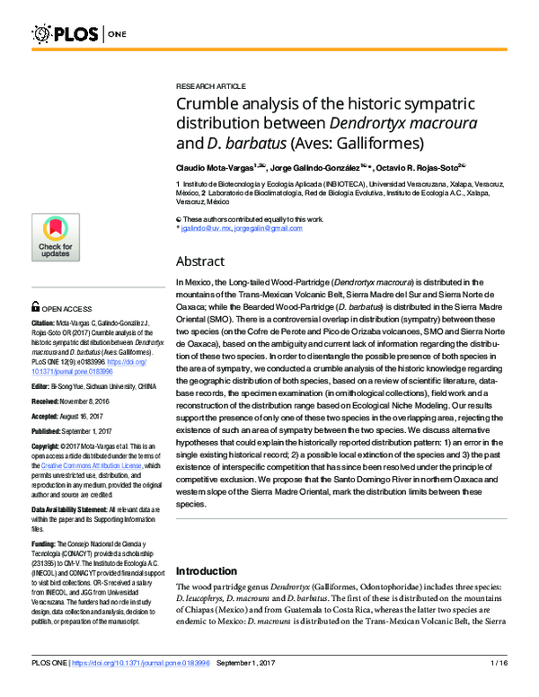 (PDF) Crumble analysis of the historic sympatric distribution between ...