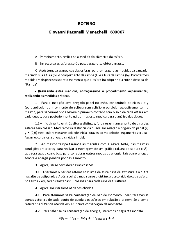 (DOC) Procedimento experimental | Giovanni Meneghelli - Academia.edu