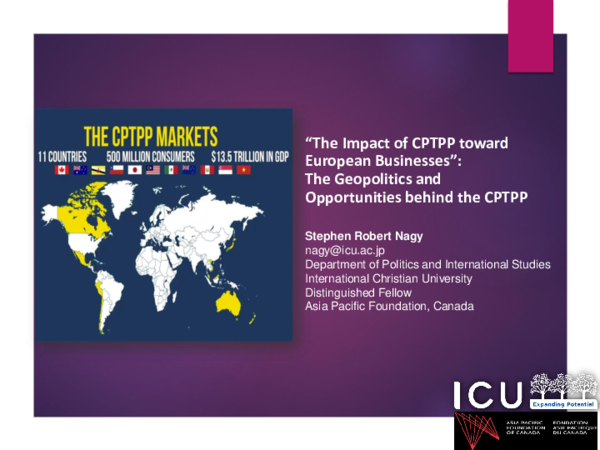 (PDF) "The Impact of CPTPP toward European Businesses": The Geopolitics ...