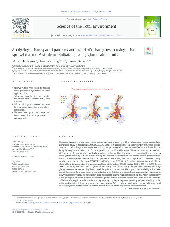(PDF) Analyzing urban spatial patterns and trend of urban growth using ...