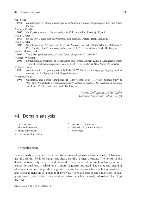 (PDF) Domain analysis