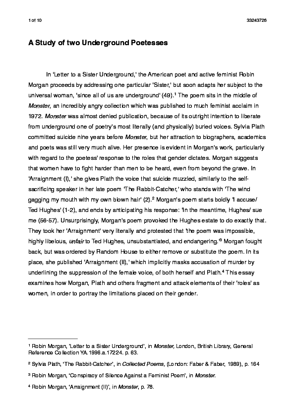 (PDF) A Study of Two Underground Poetesses