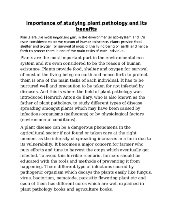 Pdf Plant Pathology Resources For Exam Success
