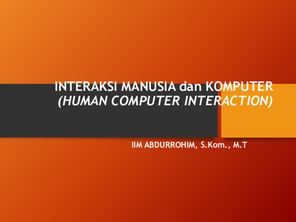 (PDF) INTERAKSI MANUSIA dan KOMPUTER (HUMAN COMPUTER INTERACTION