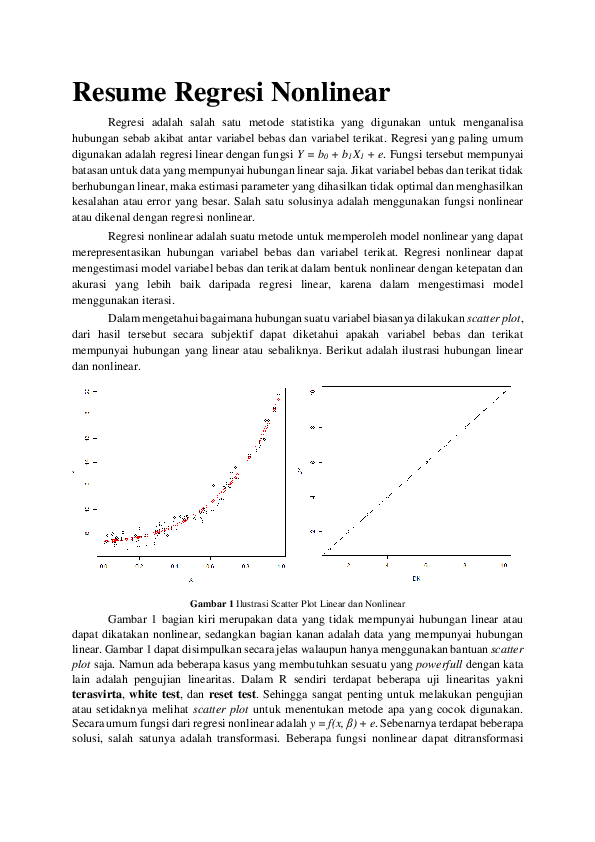 (DOC) Resume Regresi Nonlinear