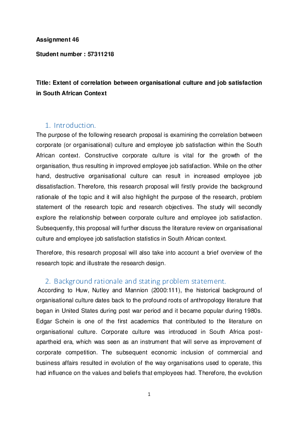 (PDF) Assignment 46 Student number : 57311218 Title: Extent of ...