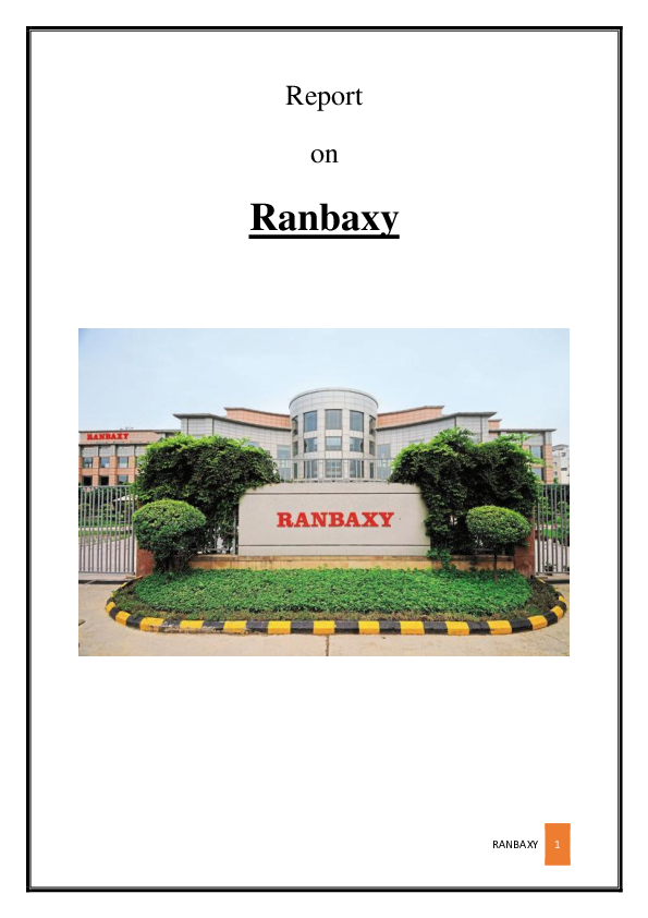 (DOC) Ranbaxy (1)