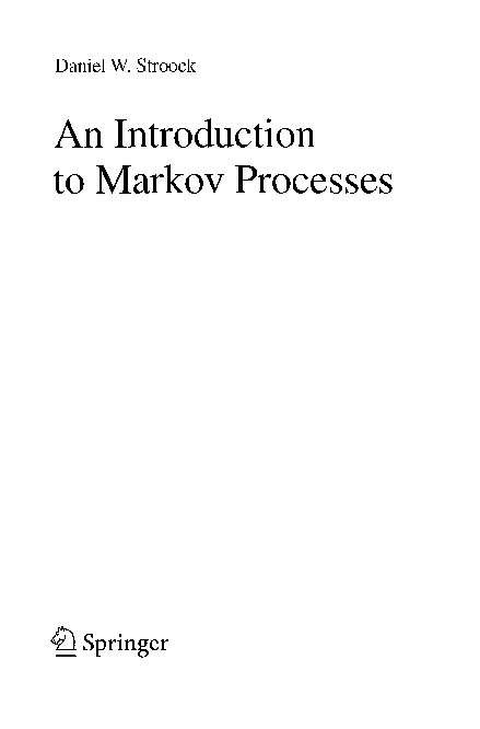 (PDF) An Introduction to Markov Processes 4y Springer | Diptesh ...