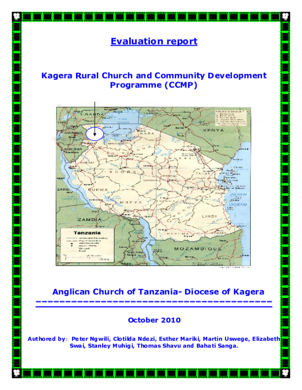 (PDF) Evaluation report Kagera Rural Church and Community Development ...