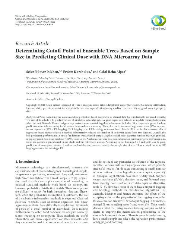 (PDF) Determining Cutoff Point of Ensemble Trees Based on Sample Size in Predicting Clinical ...