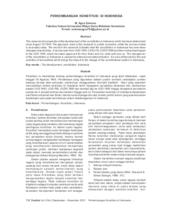(PDF) PERKEMBANGAN KONSTITUSI DI INDONESIA