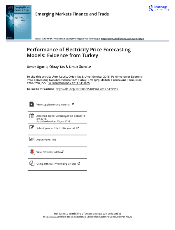 (PDF) Emerging Markets Finance and Trade Performance of Electricity ...