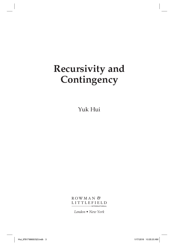 (PDF) Recursivity and Contingency