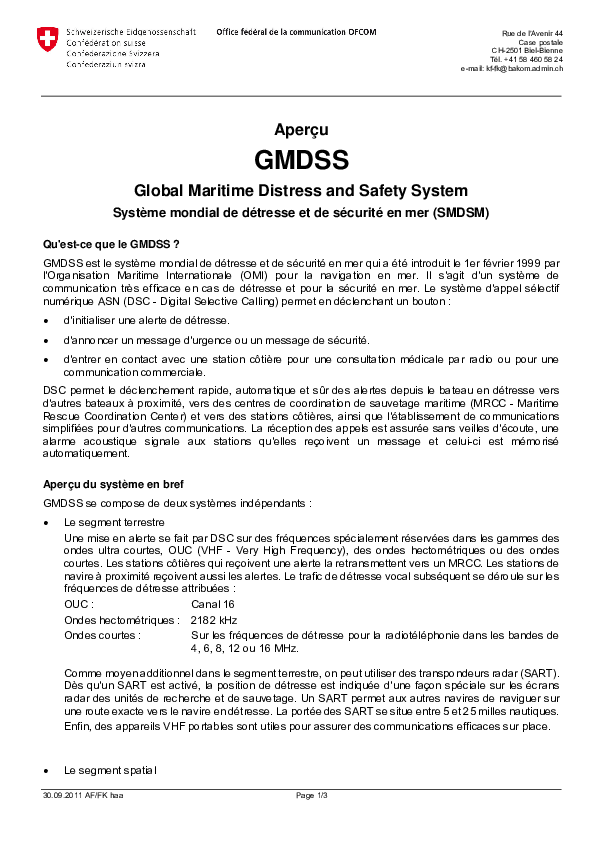 (PDF) GMDSS Global Maritime Distress and Safety System