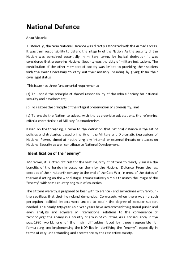 (PDF) National Defence
