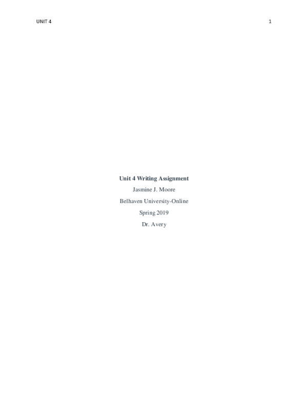 (DOC) Unit 4 Writing Assignment