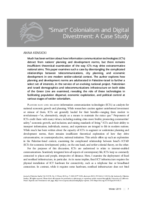 (PDF) "Smart" Colonialism and Digital Divestment: A Case Study