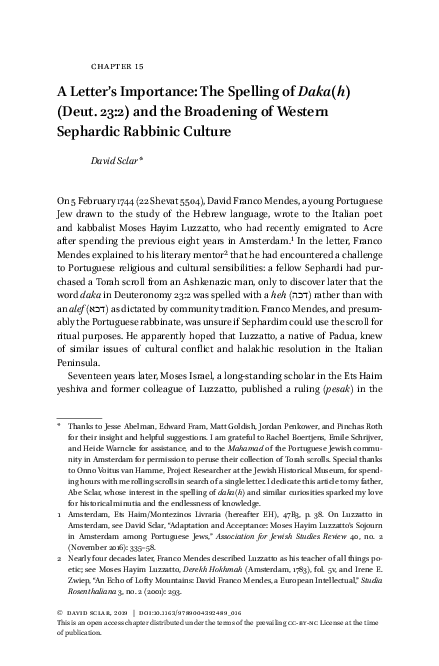 (PDF) David Sclar, “A Letter’s Importance: The Spelling of ‘Daka(h ...