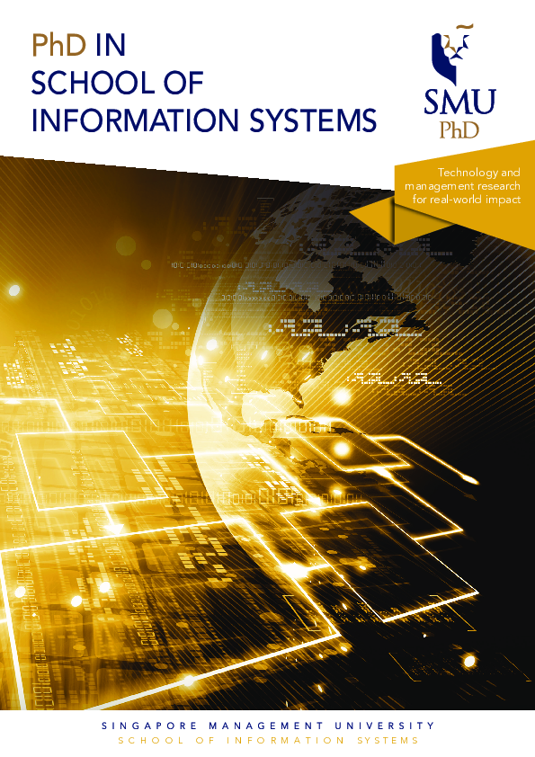 (PDF) PhD IN SCHOOL OF INFORMATION SYSTEMS