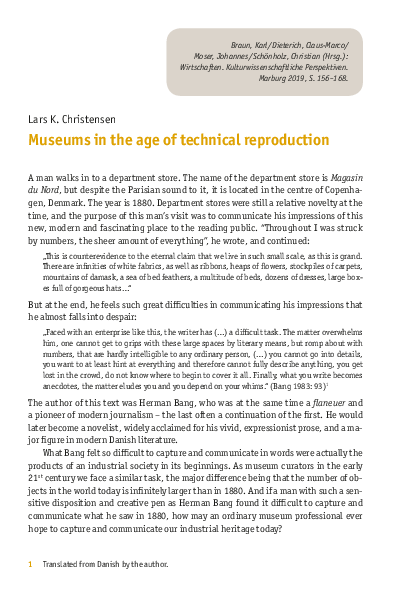(PDF) Museums in the age of technical reproduction | Lars K Christensen ...