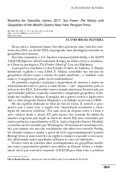 (PDF) Resenha de: Stavridis, James. 2017. Sea Power. The History and ...