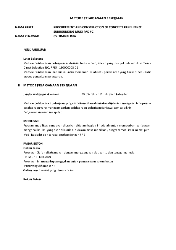 (XLS) Metode pagar panel