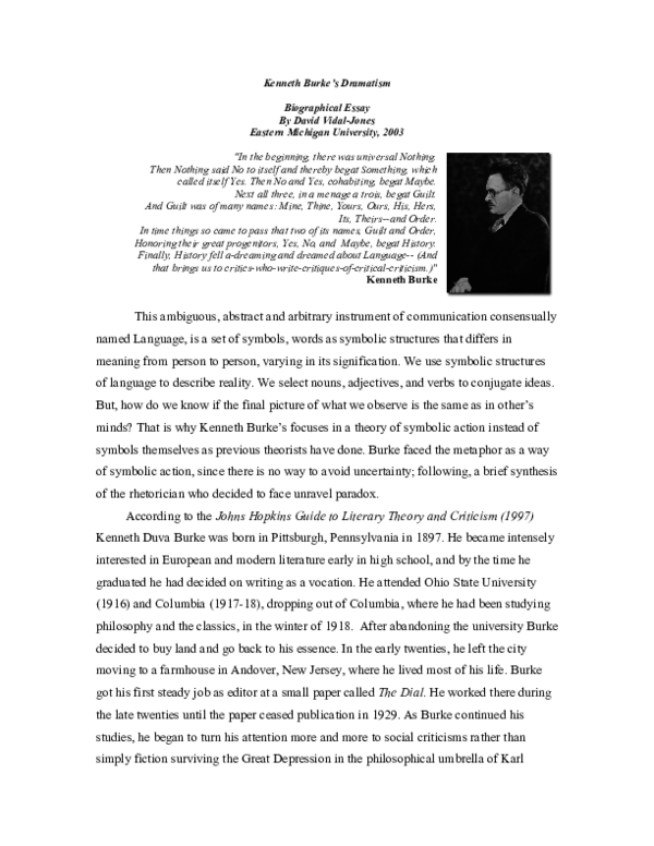 (PDF) "Burke's Dramatism"