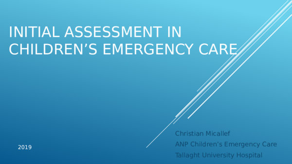 (PPT) Initial assessment in children’s emergency care