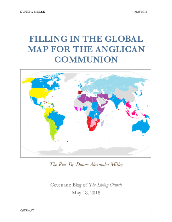 (PDF) Filling in the Map of the Anglican Communion