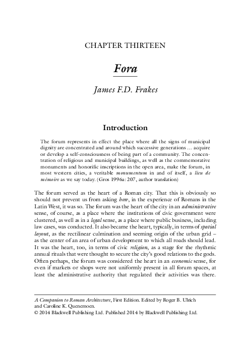 (PDF) Fora (Book Chapter)