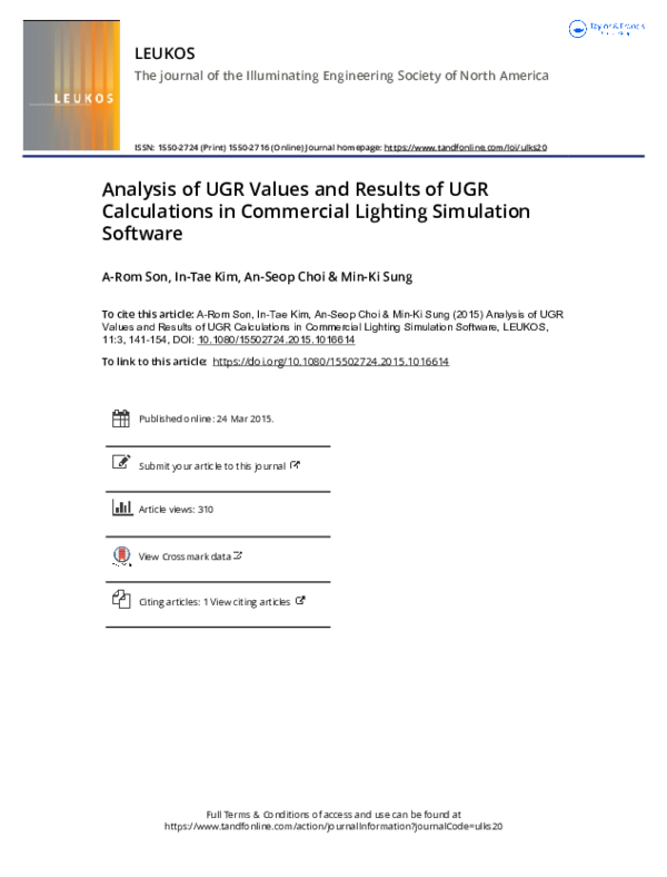 (PDF) Analysis of UGR Values and Results of UGR Calculations in ...