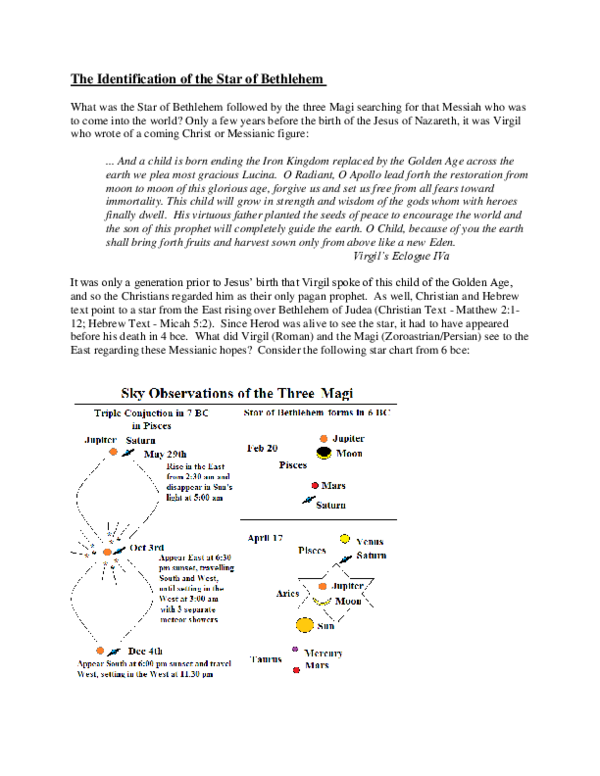 (DOC) Identifying the Star of Bethlehem