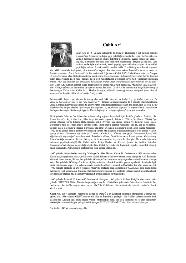 (PDF) Cahit Arf